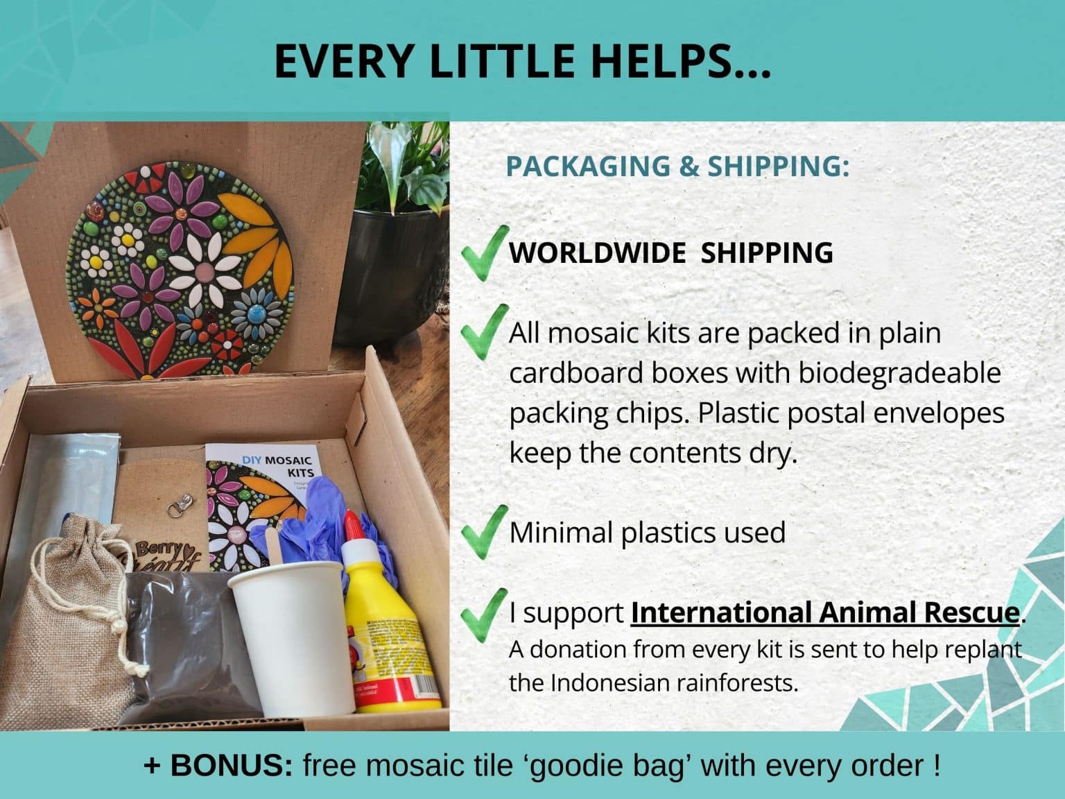 Mosaic Kit for adults | Blue Mandala - Berry Créatif Mosaics