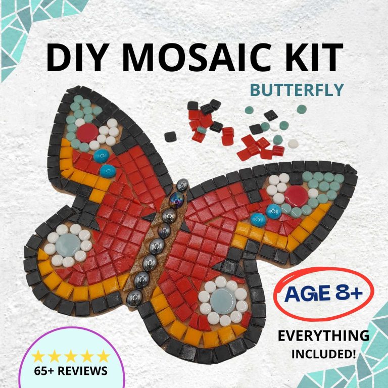 Butterfly Mosaic Kit for kids - Berry Créatif Mosaics