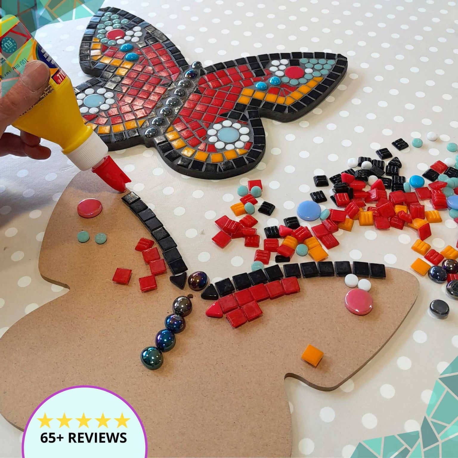 Butterfly Mosaic Kit for kids - Berry Créatif Mosaics