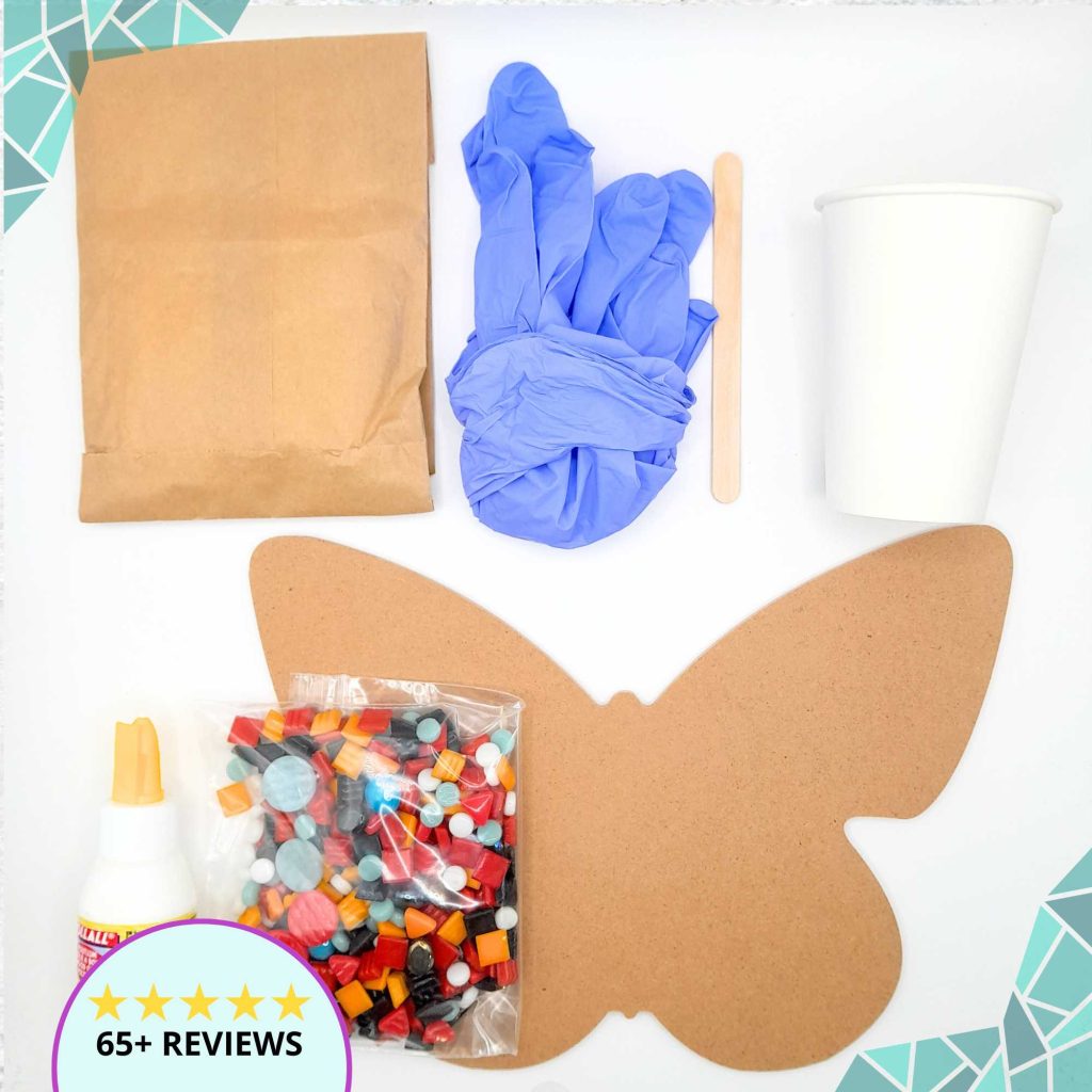 Butterfly Mosaic Kit for kids - Berry Créatif Mosaics